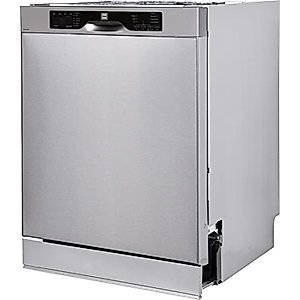 RCA RZ0842 Front Control-Built in FULLSIZE Dishwasher, 57 DBA, Stainless Steel, 24” WIDE, Stainless
