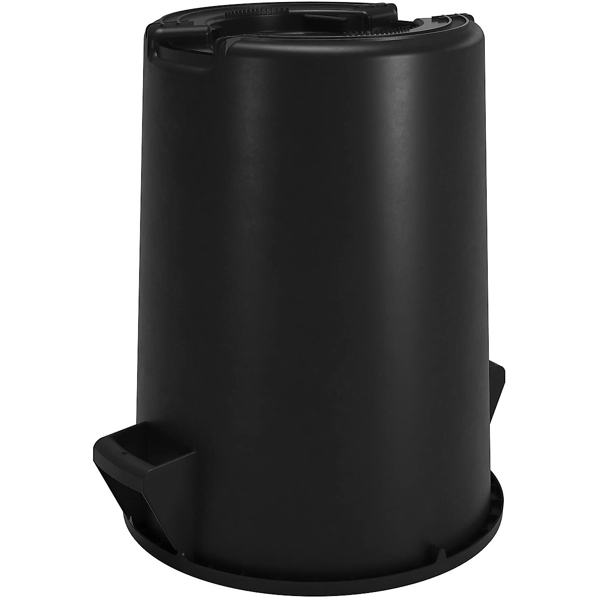 SPARTA Bronco Waste Container Trash Container, Round Trash Bin for Disposal, 32 Gallons, Black, (Pack of 4)