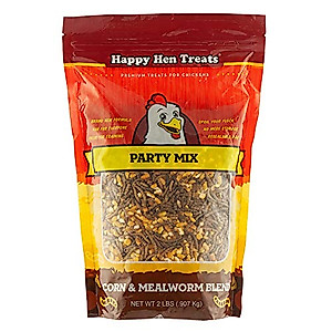 Happy Hen Treats Party Mix Mealworm and Corn, 2-Pound