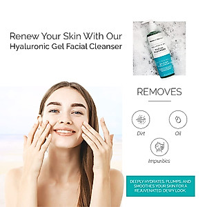 VITAMINS AND SEA BEAUTY, Gel Facial Cleanser, Gentle Hydrating Purifying Face Cleanser Wash with Blue Sea Kale and Marine Hyaluronic, All Skin Types, 8 Fl Oz