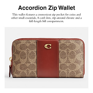 Coach Accordion Zip, Tan Rust