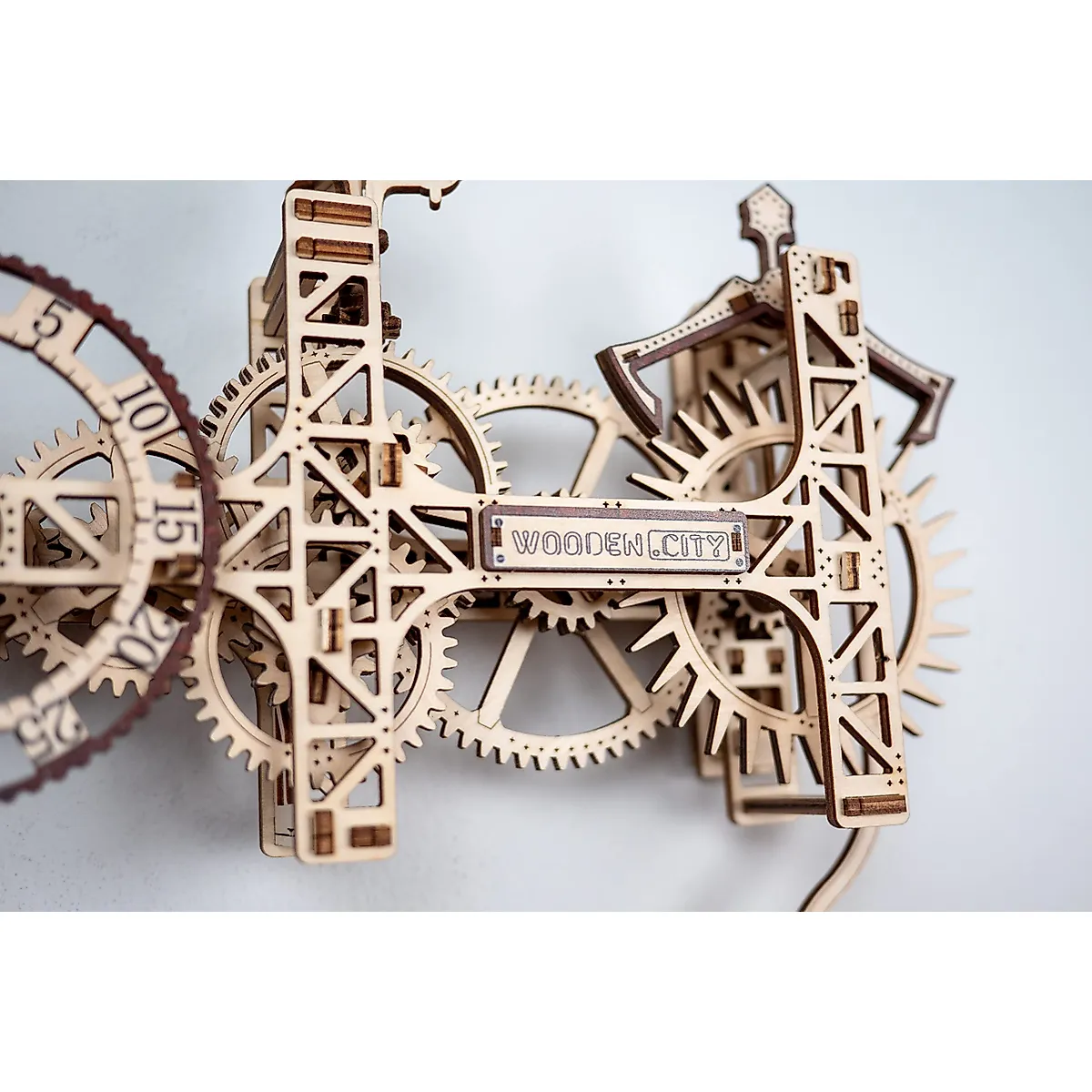 WOODEN.CITY 3D Puzzles for Adults - Steampunk Mechanical 3D Clock Puzzle - Making Kit - Wooden Clock Puzzle Model Kits for Adults - Wall Clock Decorative