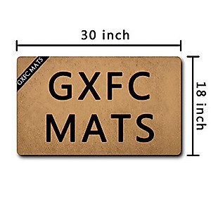 GXFC Welcome Mat with Rubber Back Bend The Knee Humorous Quote Door Rugs Game of Thrones Funny Doormat for Entrance Way Monogram Mats for Front Door Mat No Slip Kitchen Rugs and Mats 30"(L) x 18"(W)