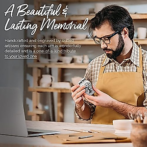 Small White Urns - Tree of Life Keepsake Urns Set of 4 - Small Urns for Human Ashes Male & Female - Handcrafted White Cremation Urns for Ashes with Box & Bags - Perfect Mini Urns for Men & Women