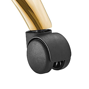 Modway Prim Armless Performance Velvet Office Chair in Gold Black