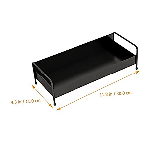 Yardwe Pantry Mount Storage Rack Brushes Display Bethroom Basket Shelf Vanity Shower for Metal Holder Kitchen Towel Caddy Toiletry Dresser Toiletries Punch Trays Wall White Decors