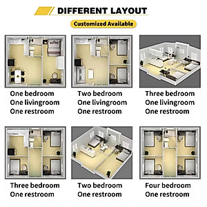 20FT 2 Bedroom Luxury Container Homes Granny Flat Roof Expandable Container House With Full Bathroom