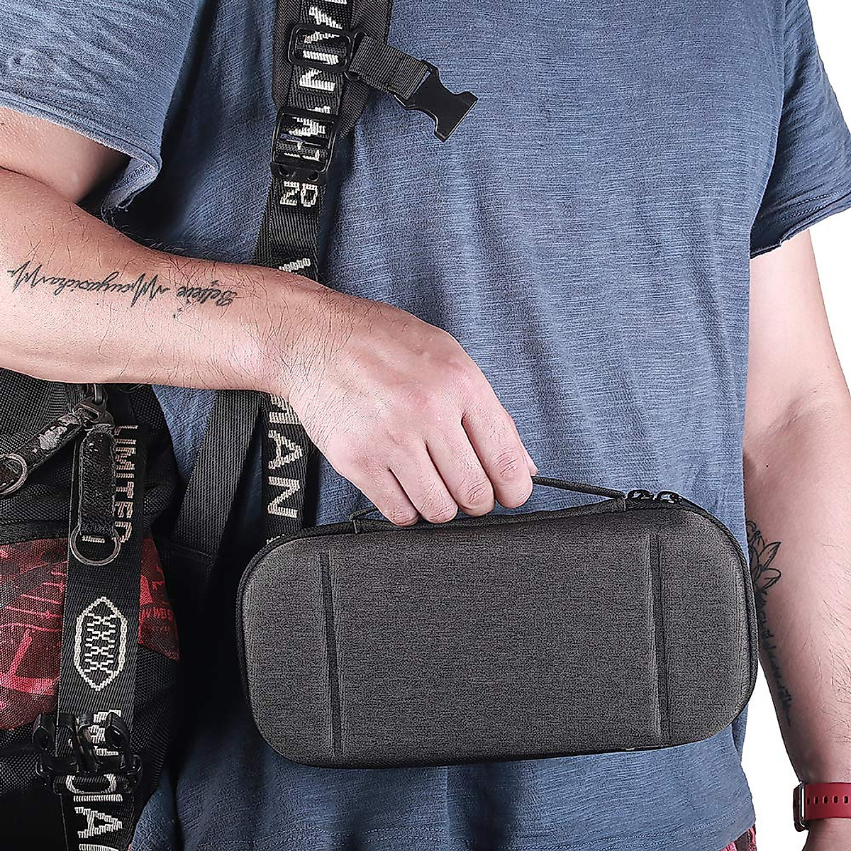 Carrying Case Fit for Nintendo Switch Lite-,Protective Hard Shell Travel Box for Nintendo Switch Lite Console & Accessories,Dark Gray