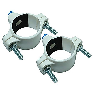 LQ Industrial 2pcs Drain Saddle Valve Clamp with 1/4" Quick Connect For RO System Water Filter (Dia. 40mm)