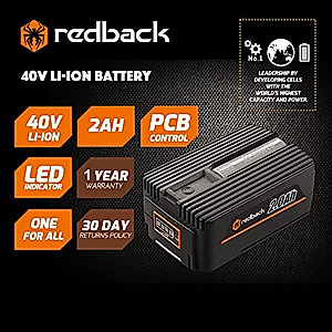 Redback 40V Cordless Leaf Blower/Vacuum Kit Brushless Motor Includes 2Ah Battery 5a ChargerM KIT W/ 2AH Battery 5A Charger EV480DKIT2A