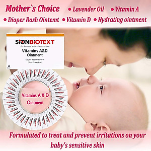 A and D Ointment By Sion Biotext Baby Diaper Rash Vitamin A + D Original Healing Cream Medical Moisturizer Intensive Therapy For Dry & Irritated Skin, Cuts, Burns Soothing Baby Care 144 packets