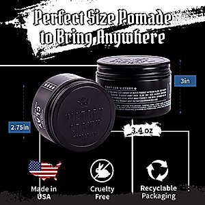 Victory Crown Matte Clay Pomade for Men – High Hold, No Shine – Non-Greasy Hair Paste – 3.4 oz