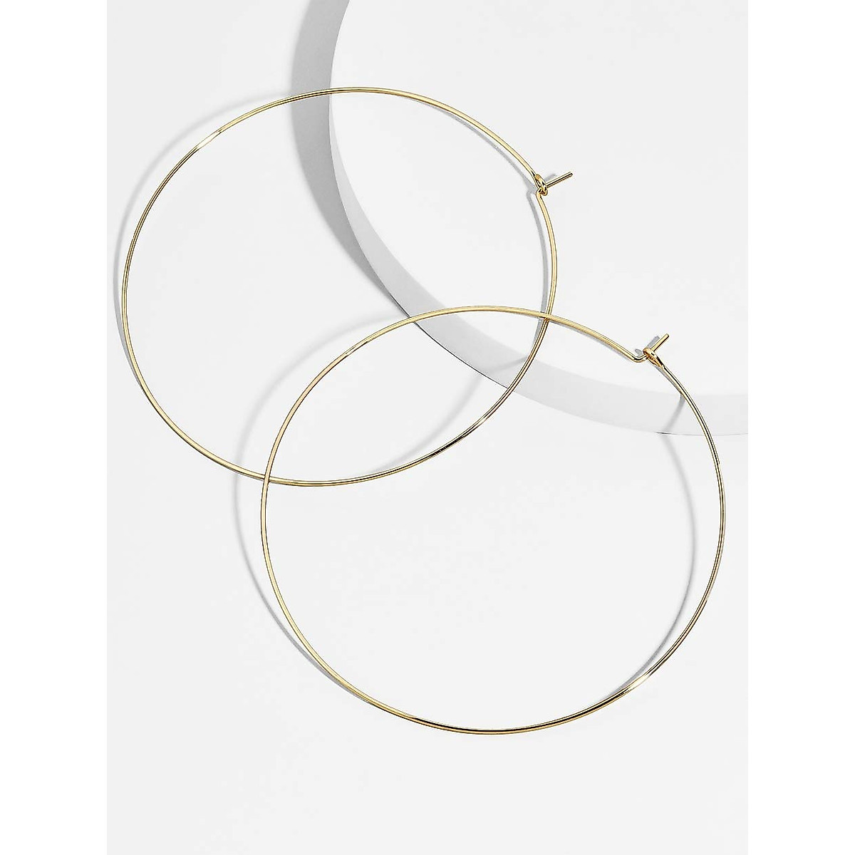 1mm Thin Extra Large Hoop Earrings，3 Pairs Set 90mm Huge Gold Hoops 18k Gold Plated Stainless Steel Big Gold Hoop Earrings for Women