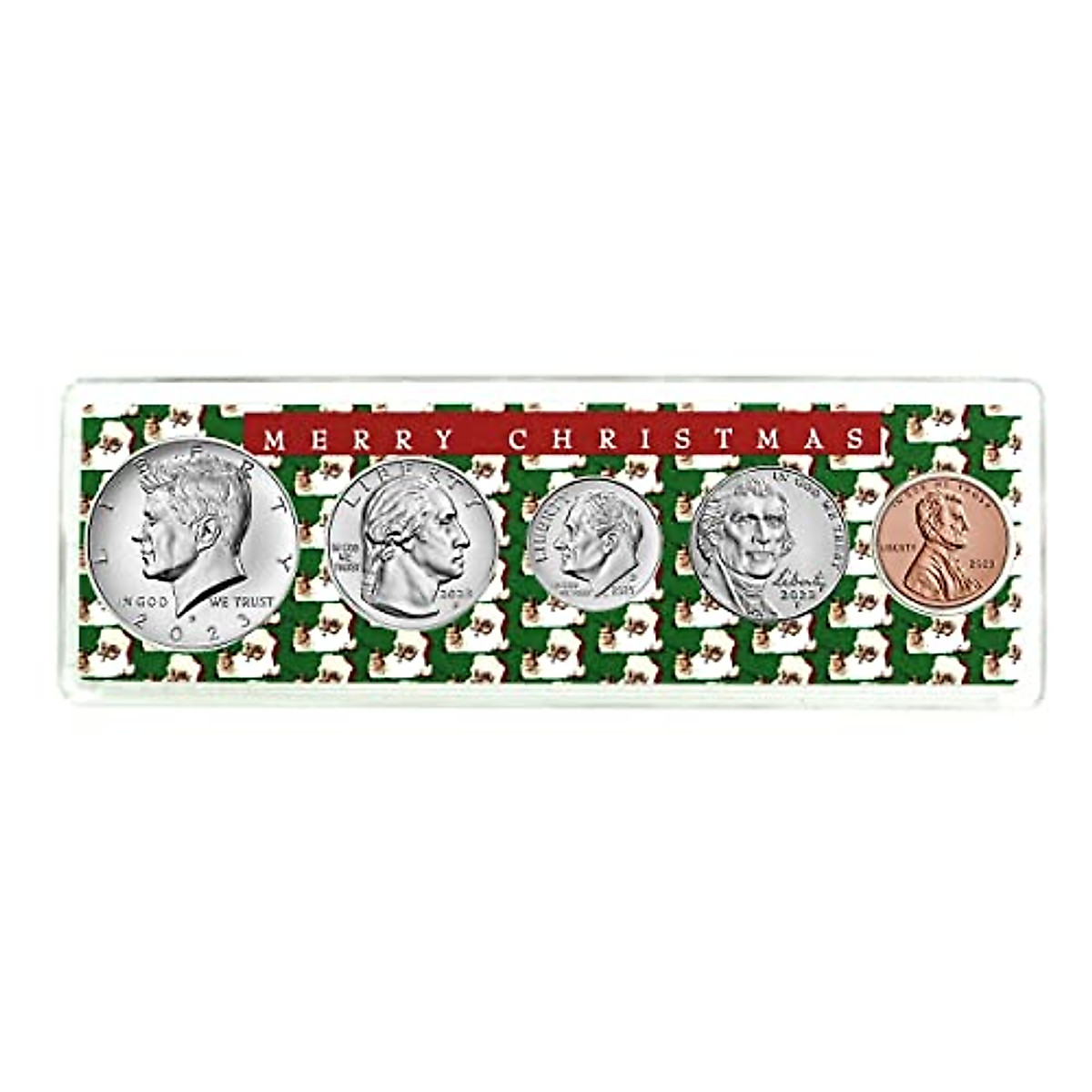 2023-5 Coin Birth Year Set in Merry Christmas Holder Collection Seller Uncirculated