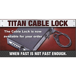 Titan Cable Lock Made Exclusively to Secure Your Titan Vault Gun Safe While on The go!
