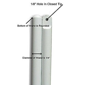 gmagroup 2 Pack 48" White Blind Tilt Wand - Built in Closed Tip - Easy to Hang - Does not Include Hook