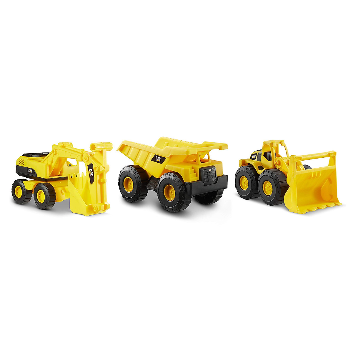 Cat Construction 7" Dump Truck, Loader & Excavator toys Combo Pack