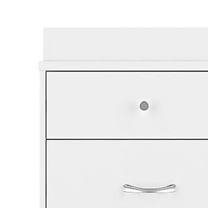 Child Craft SOHO 3 Drawer Dresser with Changing Topper for Nursery or Bedroom, Plenty of Storage, Anti-Tip Kit Included to Prevent Tipping, Non-Toxic, Baby Safe Finish (White/Natural)