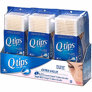 Q-TIPS SWABS Cotton Club ct, 625 Count, (Pack of 3)