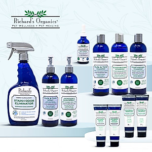 Richard’s Organics Pet Calm, 4 oz. Bottle – Natural Cat and Dog Anxiety Relief – 100% Natural Pet Stress Relief – Drug-Free Calming Drops, Settles Nerves and Reduces Hyperactivity