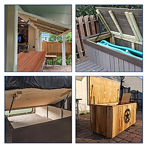 ARANA Gas Struts for Heavy Lid 20 inch, 150 lbs Heavy Duty Shock with Brackets, Hydraulic Lift Support Springs for Trap Door Muphy Bed Trailer Lid(Fits 120-165 lbs Lid), 2 Pcs