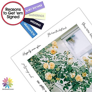 Mat Board Center, Pack of 10, 18x24 for 13x19 White Photo Picture Mats - Acid Free, 4-ply Thickness, White Core - for Pictures, Photos, Framing