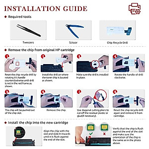 58A CF258A Toner Cartridge (No Chip) Replacement for HP 58A CF258A 58X CF258X for HP M404n M404dn M404dw M404 MFP M428fdw M428fdn M428dw M428 M304 Toner Printer (Black, 2 Pack)