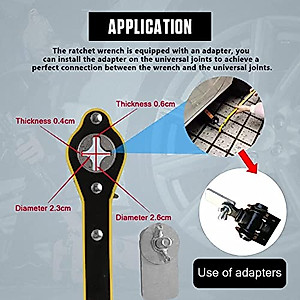 𝐉𝐚𝐜𝐤 𝐖𝐫𝐞𝐧𝐜𝐡, Auto Labor-Saving Car Jack Ratchet Wrench for Scissor Jack Metal Scissor Jack Wrench Garage Tire Wheel Lug Wrench Lift Speed Handle Tool Fit for Small Cars SUVs and Vans