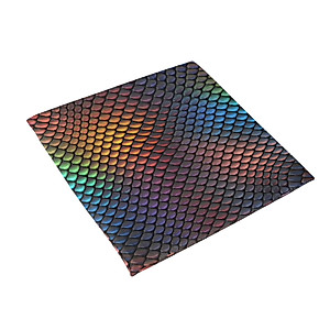 Sletend Seat Cushion Fish Scale Colorful Chair Pad 15.7 x 15.7 in. Soft Memory Foam with Washable Cover, for Kitchen, Dining, Office Chairs and Car Seats Decor