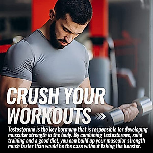 Testosterone Booster for Men - Estrogen Blocker - Supplement Natural Energy, Strength & Stamina - Lean Muscle Growth - Promotes Fat Loss - Increase Male Performance (2 Bottles)