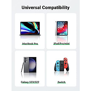 UGREEN USB C to USB C Cable 2-Pack 60W PD 3.0 Fast Charging Cable Compatible with Samsung Galaxy S23/22/Z Fold/Z Flip, Google Pixel 7/6A MacBook Pro 2022, iPad Pro 2022, PS5, Switch, etc. 3.3FT