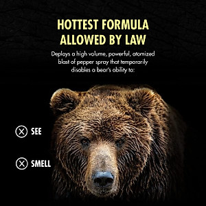 Counter Assault Bear Spray Combo - 2% Capsaicin Bear Deterrent with 2 Holsters - Pepper Spray for Hiking, Camping, Hunting & More - 8.1 oz & 10.2 oz