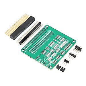 Adapter Board for Raspberry Pi, Test Board for Raspberry Pi IO Port Adapter Sensor Test Module Board for Test The Working Status