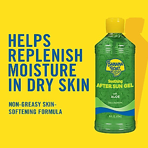 Banana Boat Soothing After Sun Gel with Aloe Twin Pack | After Sun Care Aloe Gel, After Sun Aloe, Sunburn Relief, 16oz each