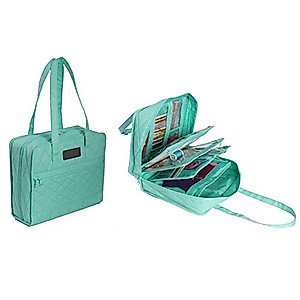 Earthwise Arts & Crafts Storage Bag Organizer Container with 17 Compartments Crafters Companion Great for Beads, Stones, Knitting, Crochet and More!