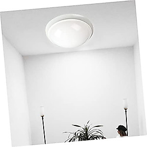 DOITOOL 5pcs Ceiling Lamp Shade LED Light Mask Drum Pendant Light Round Lamp Shade Glass Light Cover Replacement Hanging Light Cover Alabaster Glass Shade Ceiling Lampshades Lighting Decor