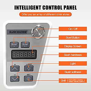 110V 340W Commercial Margarita Machine 2 Tank 6L, Efficient Cooling Commercial Slushy Machine Stainless Stee Frozen Drink Slush Machine for Home Cocktail Ice Coffee