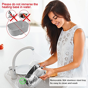 ErayLife Electric Lunch Box Food Heater 75W, Heated Lunch Box for Adults 12V/24V/110V for Car Truck Work, Upgraded Leak Proof Portable Food Warmer Heating Lunch Box 1.5L Stainless Steel Container