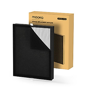 MOOKA Genuine HEPA Washable Filter Replacement for KJ190L Air Purifier, 3 Stage Filtration Removes Nearly All Pollen Dander Smoke Pet Hair Dust, 1 PACK