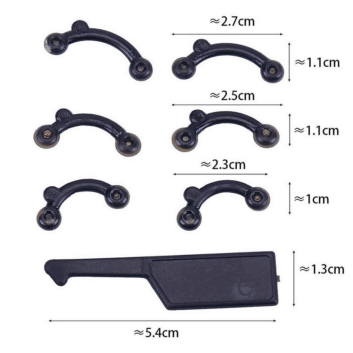 VANANA 3 Sizes Invisible Nose Lifter, Soft Silicone Nose Sharper Straightening Nose Up Corrector Tool, Comfortable Easy Install Removable (Black)