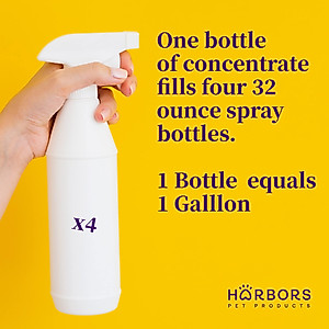 Harbor's Orange Deodorizer and Pet Stench Eliminator. Removes Dog & Cat Urine. Cleans Rugs, Furniture, and Mattresses with Pleasant Natural Aroma. Bottle of Concentrate Makes 1 Gal of Spray.