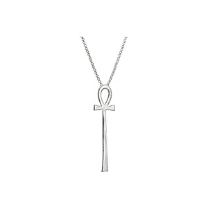 Alex and Ani PC17NAKS Women's 21 inch Ankh Necklace, Sterling Silver, Adjustable