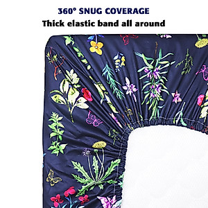 Wildflower cribsheet and Changing pad Cover