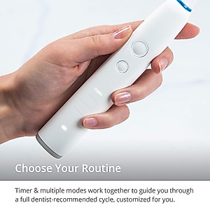 Sonic Electric Toothbrush by GreaterGoods, Home Oral Care Kit Includes Rechargeable Battery, Charger, Holder, & Replacement Heads