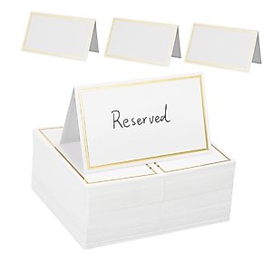 LABRIMP 120pcs Hot Stamping Table Card Table Cards Seating Cards Table Tents Place Cards for Table Setting Wedding Place Cards Tabletop Place Cards Food Labels for Party Buffet Paper Jam
