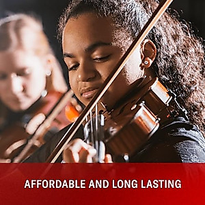 D'Addario Prelude Violin String Set, 4/4 Scale, Medium Tension – J810 4/4M - Solid Steel Core, Warm Tone, Economical and Durable – Educator’s Choice for Student Strings – 1 Set