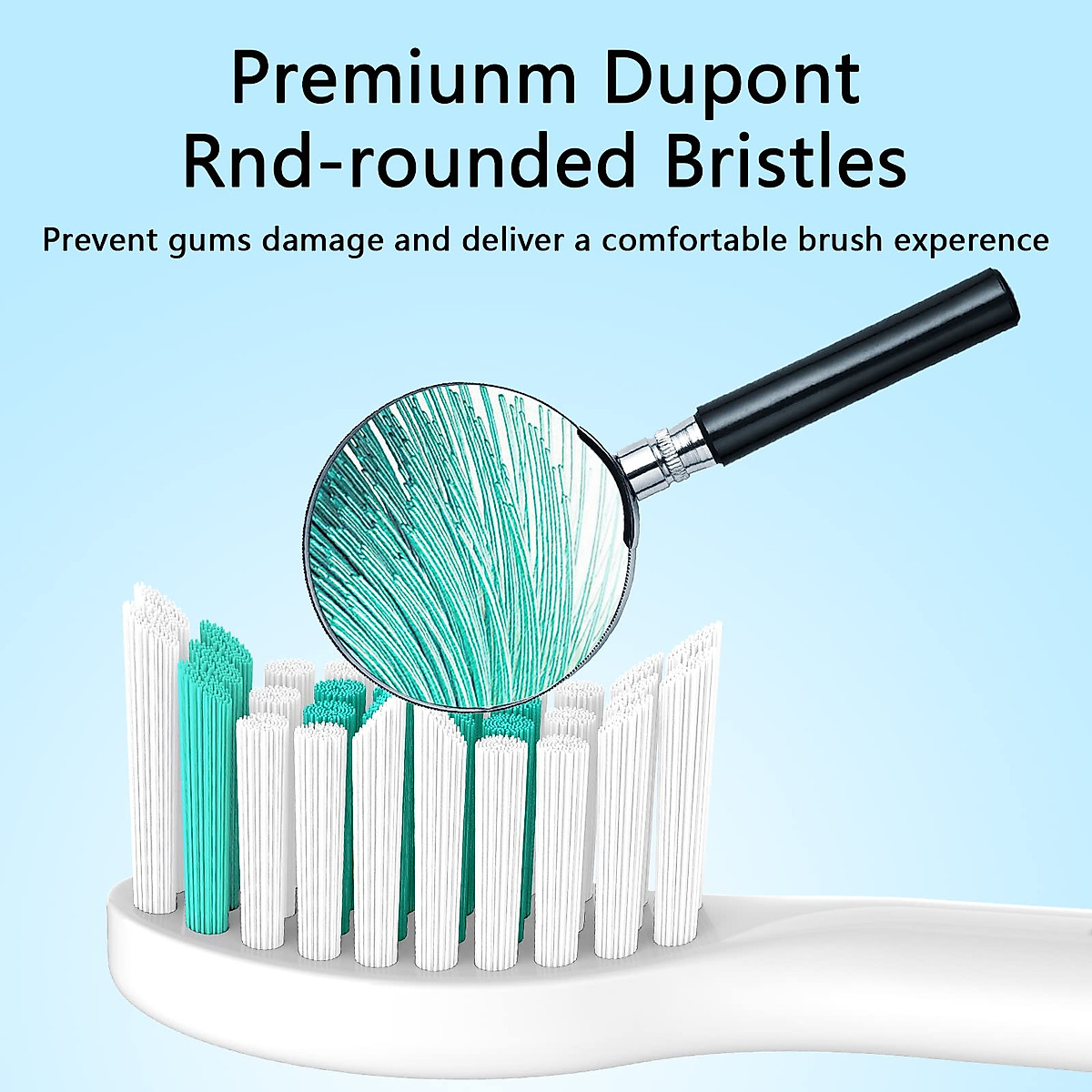 Aoremon Replacement Toothbrush Heads Compatible with Philips sonicare E-Series, 6 Pack Replacement Brush Heads Come with Caps