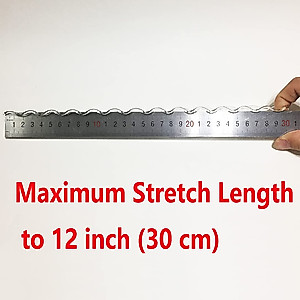 RN BEAUTY 27 Pieces Spiral Coil Hair Ties: Waterproof Elastic Traceless Ponytail Holders, Colorless 1.58inch (4cm) No Crease Hair Bands