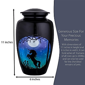 Urn for Ashes Adult Male, Female & Child - Decorative Urns, Cremation Urns for Human Ashes, Funeral Urns, Urn for Ashes for Women, Unicorn Urns (Standard, Large)