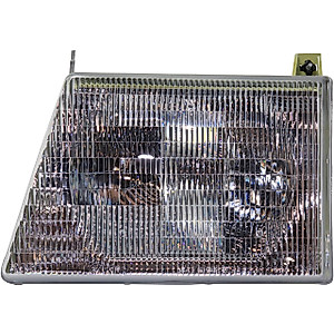 Evan Fischer Headlight Set Compatible with 1992-1996 Ford E-350 Econoline Club Wagon 1996 Super Duty Left Driver and Right Passenger Side Halogen With bulb(s)